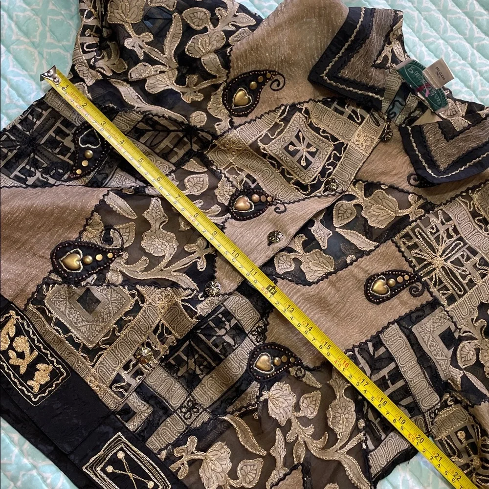 Patchington | Jackets & Coats | Oversized Sheer Embroidered Patchwork ...